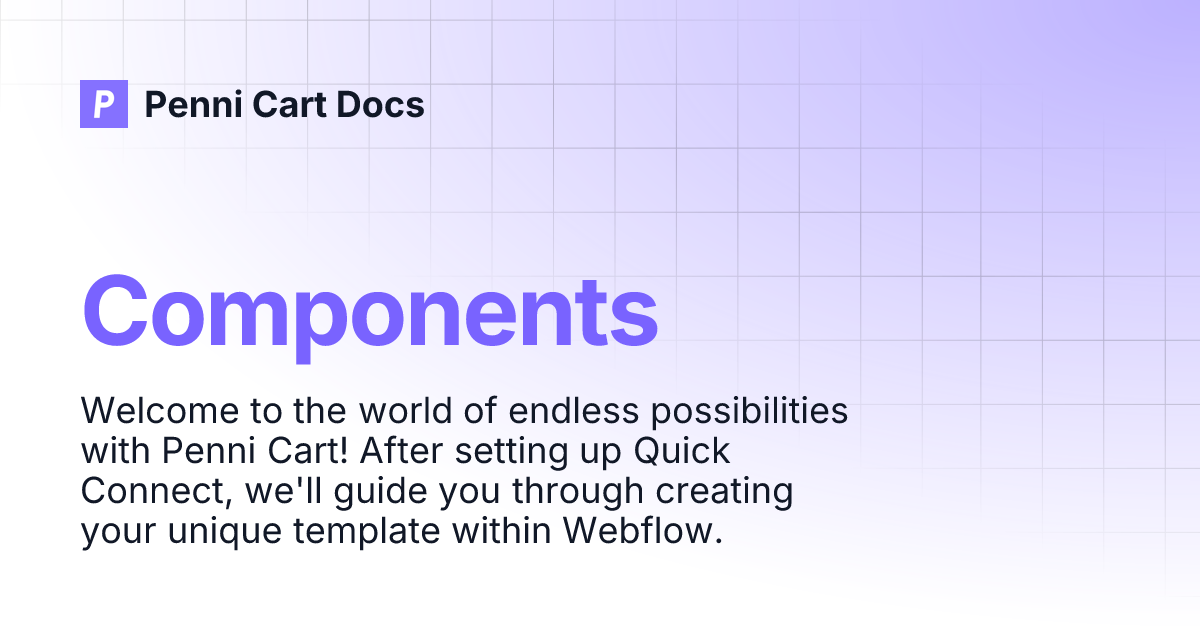 Components | Penni Cart Docs
